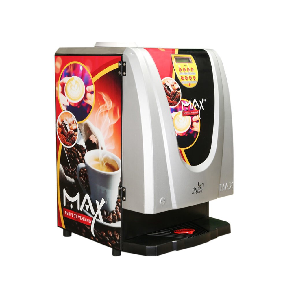 Max 2-Lane Coffee Vending Machine with 20L Water Tank, Stainless Steel ...
