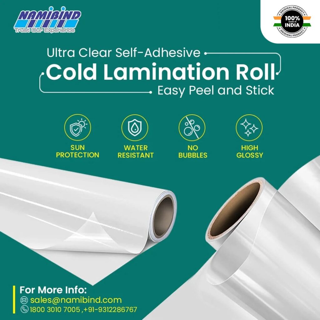 42 Inch Ultra Clear Cold Lamination Film Roll | 90 Micron | namibind